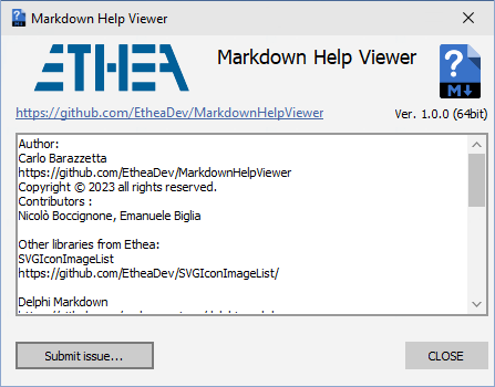 Rilascio di MarkDownHelpViewer, e aggiornamento di MarkDown Text Editor - Ethea
